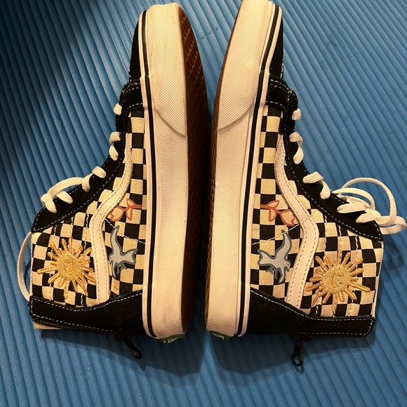 Vans | Shoes | Vans Skate Sk8 Hi Skateistan Popcush Checkerboard Size ...